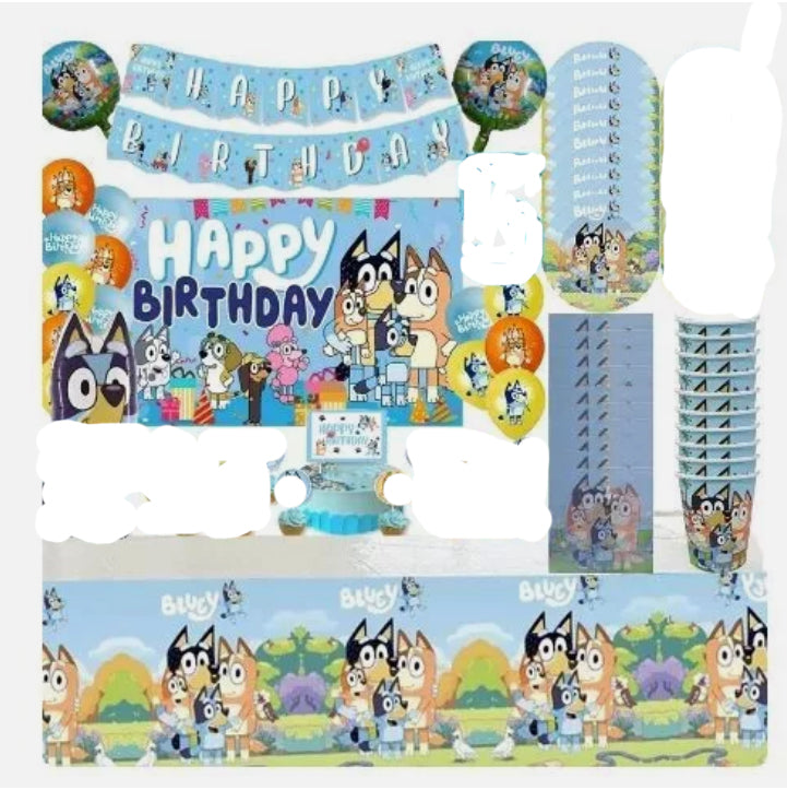 Bluey Party Ultimate Decoration Package with backdrop | Preppy Kids ...