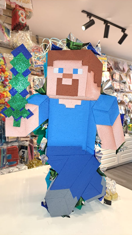 Minecraft Steve Pinata Party | Preppy Kids Trinidad