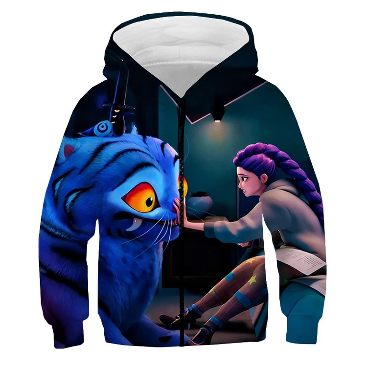 Rumi & Derpy Kpop demon hunters hoodie (Zipper) – Preppy Kids Trinidad