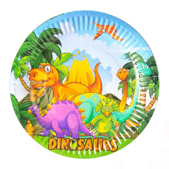 Dinosaur 9" Plates(Pack of 10) | Preppy Kids Trinidad