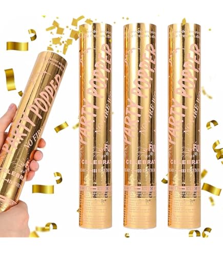 Gold Party Popper Confetti Cannon. – Preppy Kids Trinidad