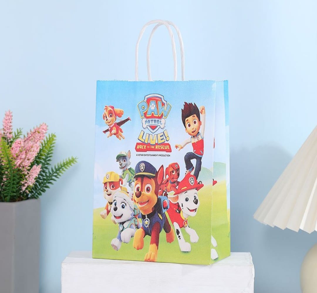 Paw patrol Kraft Bag Party birthday | Preppy Kids Trinidad