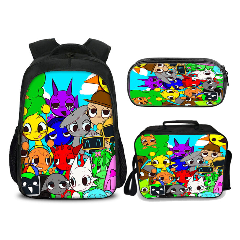 Sprunki Ultimate Edition set (3PC) (Front Zipper) No. 3 backpack set ...