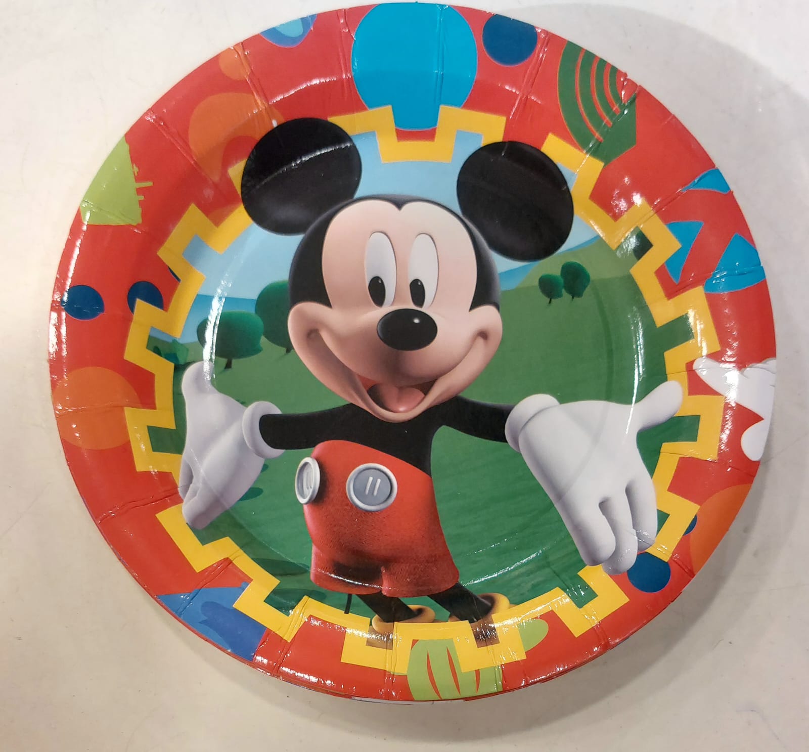 Mickey mouse #2 7" Plates(Pack of 6) | Preppy Kids Trinidad