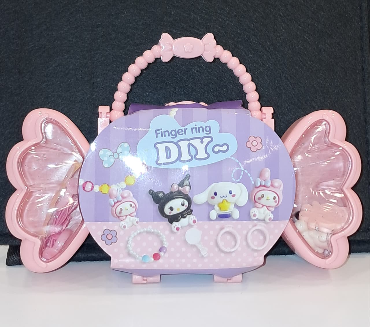 Pink Sanrio Finger Ring DIY Kit | Preppy Kids Trinidad