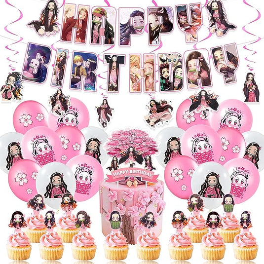 Nezuko Demon Slayer Girls Party Decorations | Preppy Kids TT