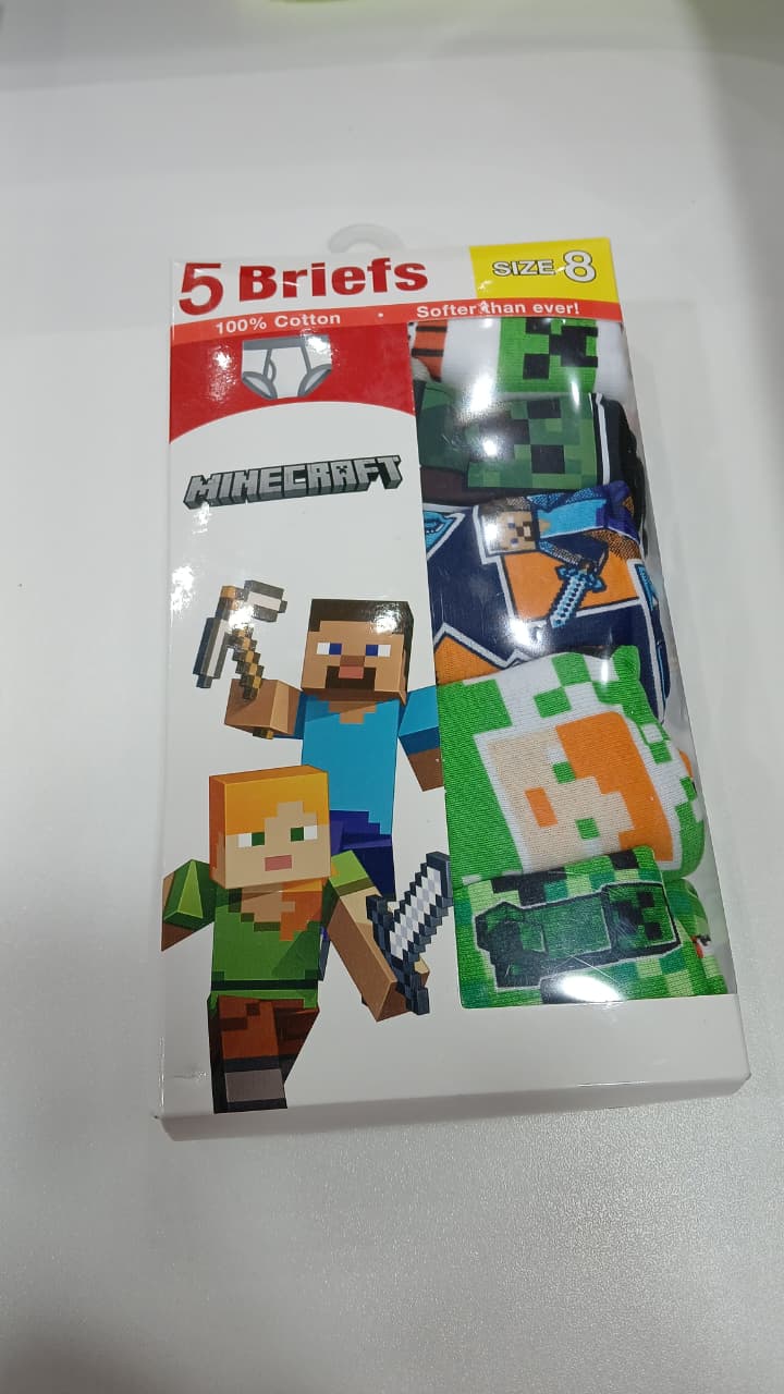 Minecraft Boys' Briefs (Size 8) | Preppy Kids Trinidad