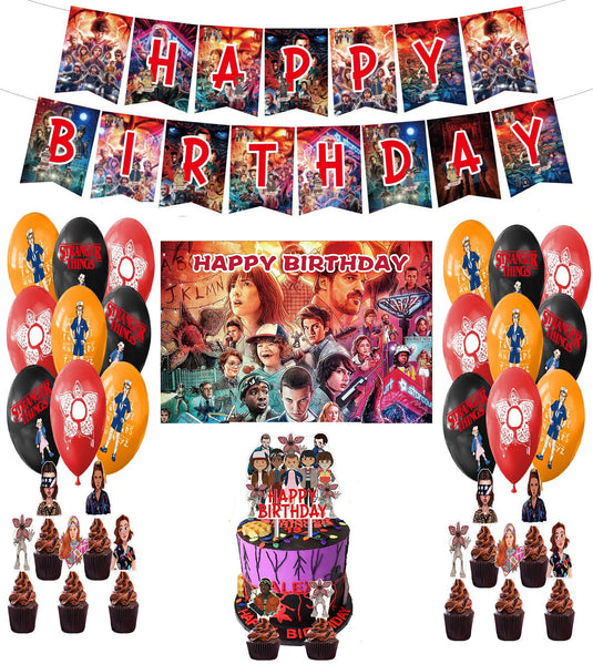 Stranger Things party package with backdrop – Preppy Kids Trinidad