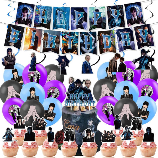 Wednesday Party Decoration Package Version 2 | Preppy Kids Trinidad