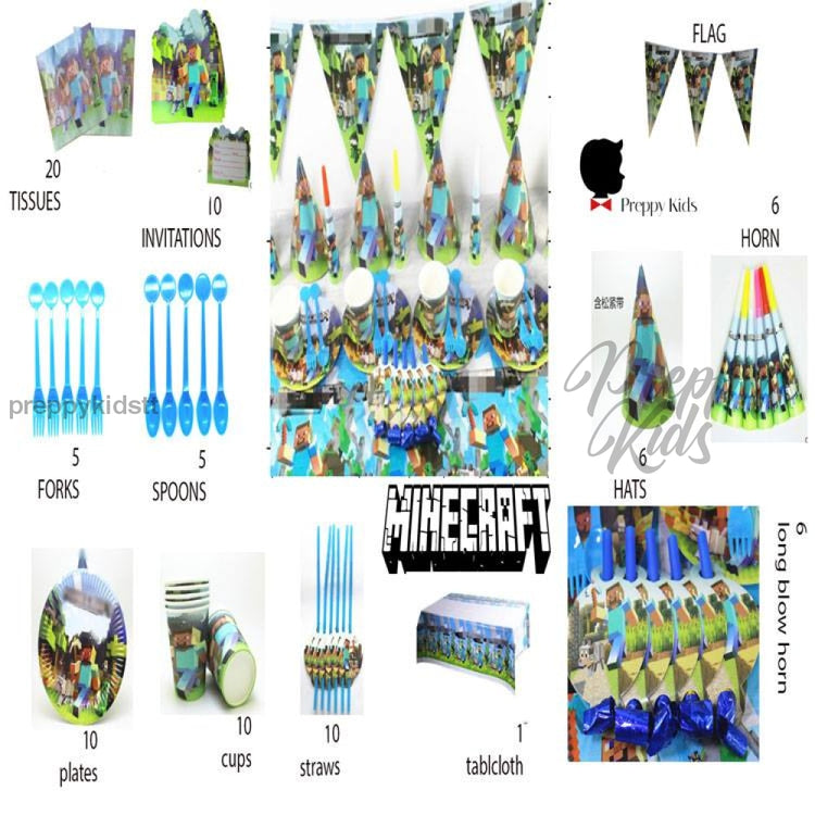 Minecraft party decorations – Preppy Kids Trinidad